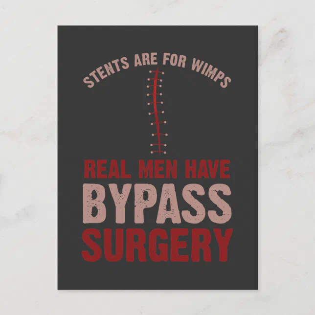 Funny Bypass Open Heart Surgery Recovery Gift Postcard | Zazzle