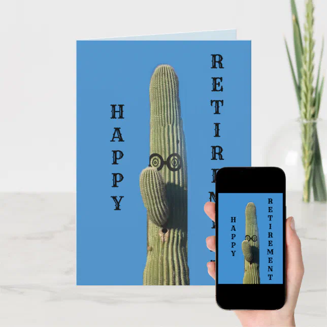 Funny Cactus Retirement Wishes Card | Zazzle