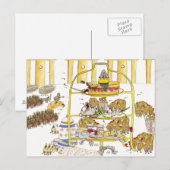 Funny Cake History 1066 Quirky Afternoon Tea Postcard | Zazzle