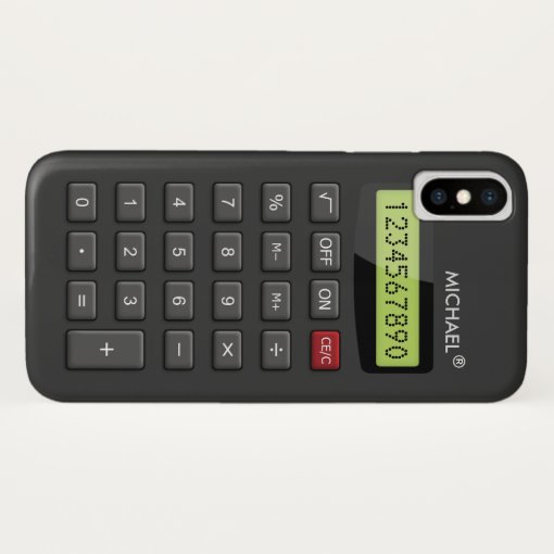 Funny Calculator Pattern Personalized Geeky Case-Mate iPhone Case | Zazzle