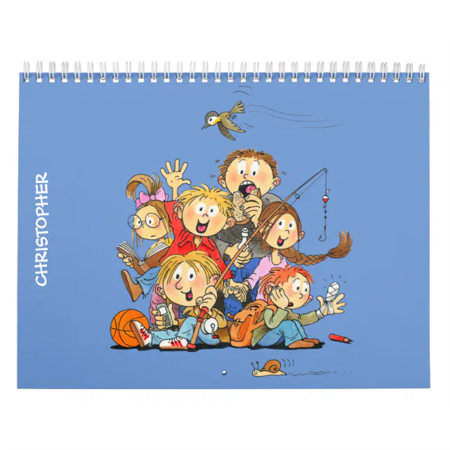 Funny Calendar For Kids - Blue Kids Calendars | Zazzle
