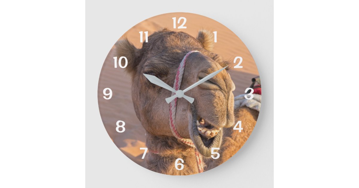 Funny Camel Large Clock | Zazzle
