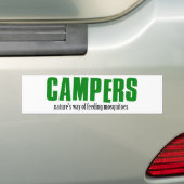Funny camping designs bumper sticker | Zazzle
