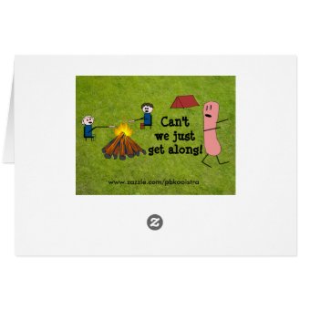 Funny Camping Hotdog Card | Zazzle