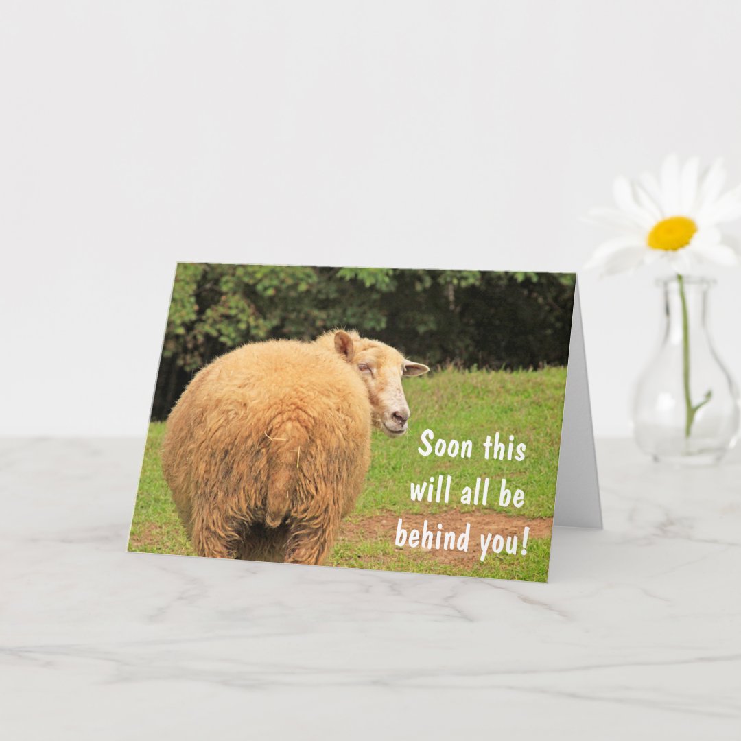 Funny Cancer Sheep Encouragement Card | Zazzle