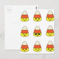 Funny Candy Corn Emoji Postcard | Zazzle
