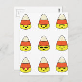 Funny Candy Corn Emoji Postcard | Zazzle
