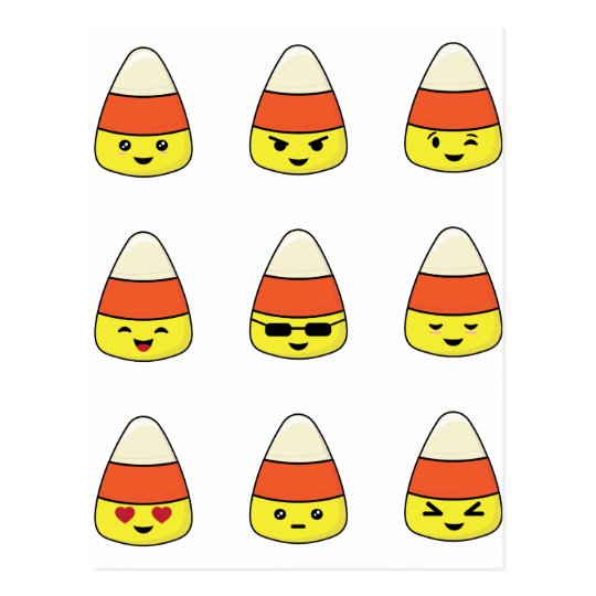 Funny Candy Corn Emoji Postcard | Zazzle.com