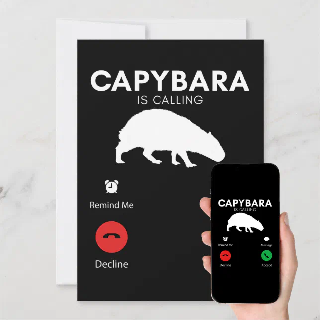 Funny Capybara Humorous Capybaras Invitation | Zazzle