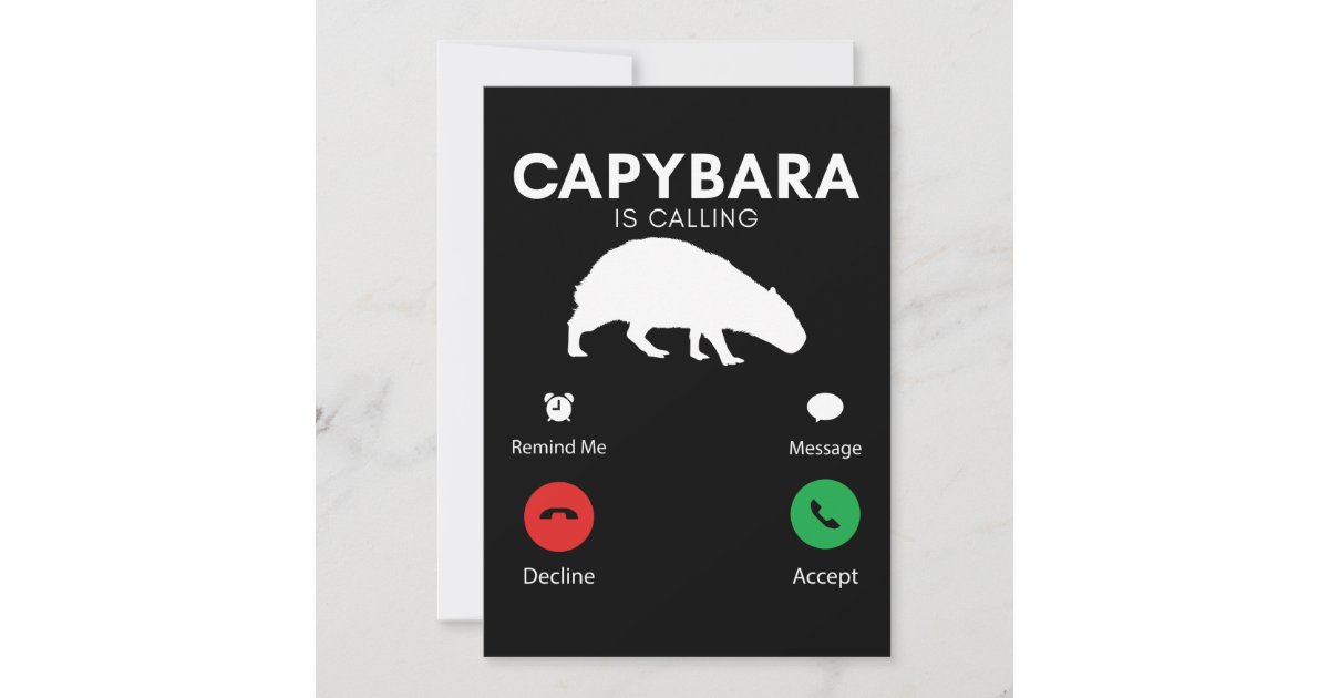 Funny Capybara Humorous Capybaras Invitation | Zazzle
