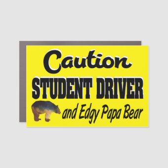 Funny Car Safety New Student Driver Car Magnet | Zazzle