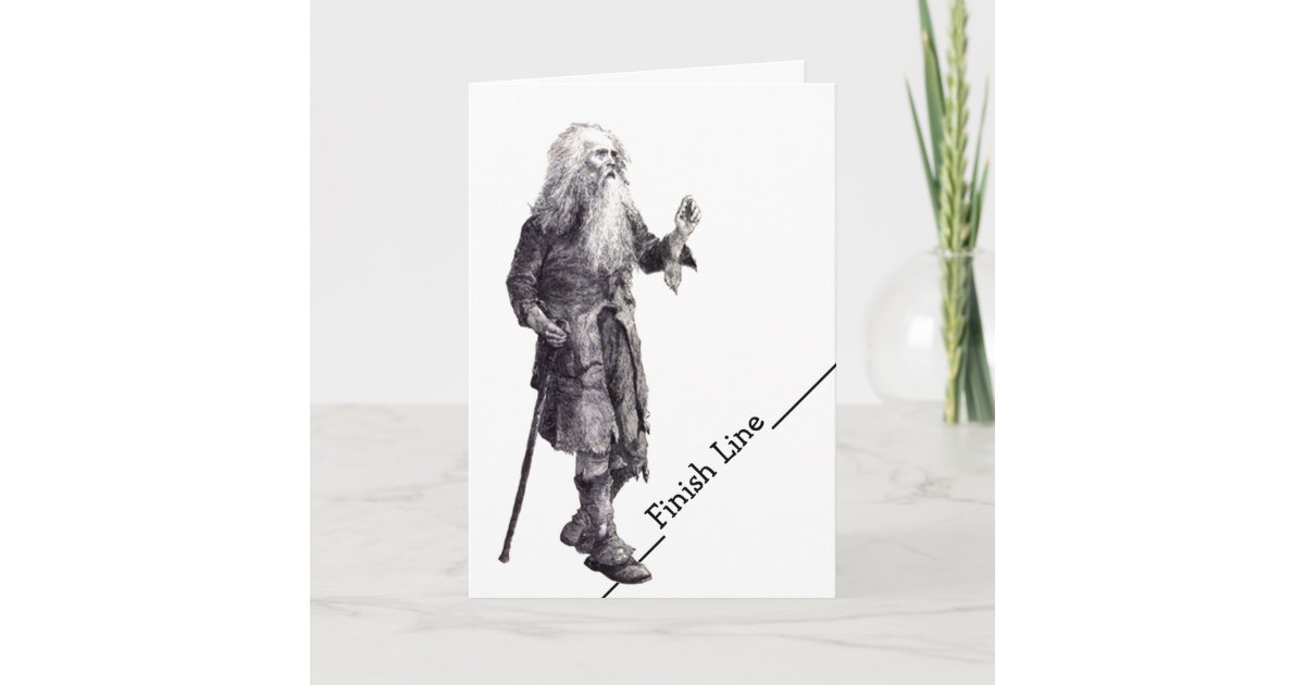 Funny Card Retirement Finish Line & Old Guy Humor | Zazzle
