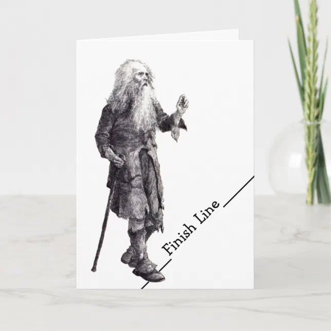 Funny Card Retirement Finish Line & Old Guy Humor | Zazzle