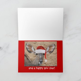 Funny Card, Wish Ewe Merry Xmas, Happy Gnu Year! Holiday Card | Zazzle