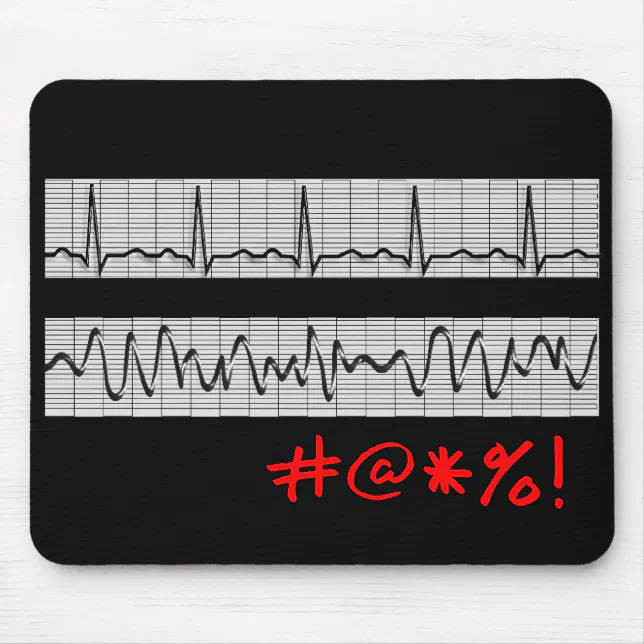 Funny Cardiac Rhythm Strip Gifts Mouse Pad | Zazzle