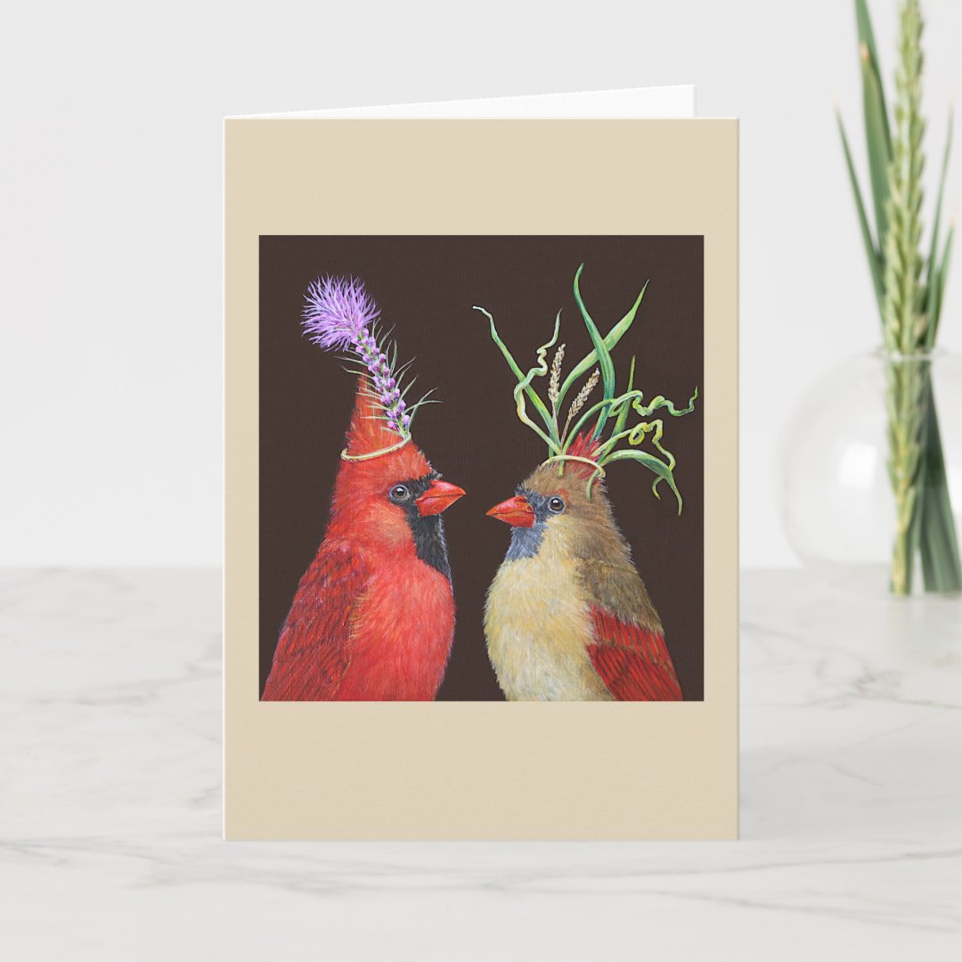 funny cardinal couple card | Zazzle