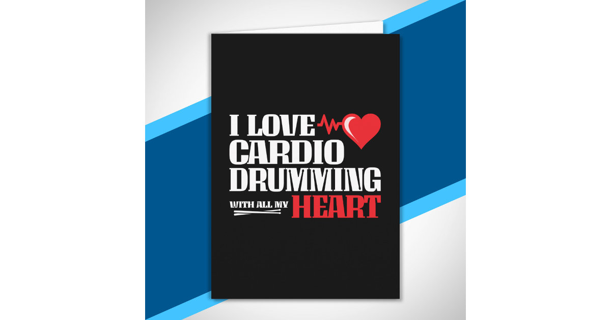 Funny Cardio Drumming Quote Fitness Motivation Card | Zazzle