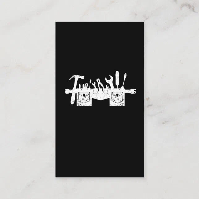 Funny Carpenter Tool Belt Handyman Workshop Fun Business Card | Zazzle