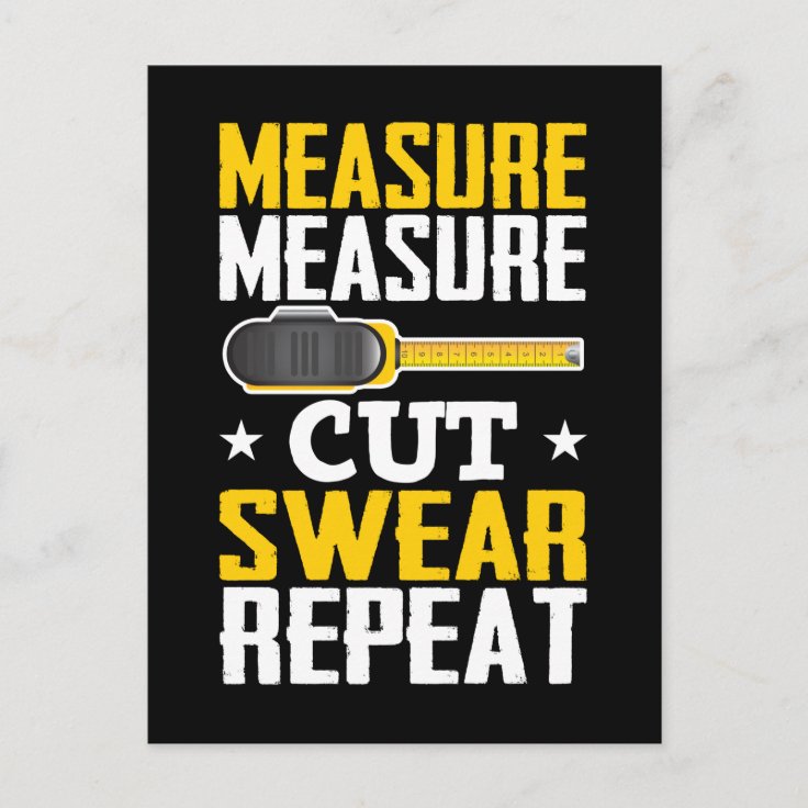 Funny Carpenter Woodworking Joke Handyman Postcard | Zazzle