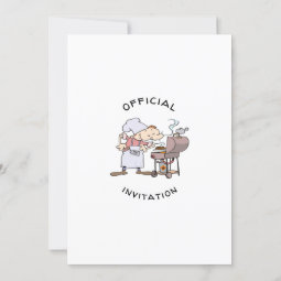 Funny Cartoon BBQ Party Invitation | Zazzle