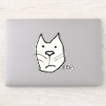 Funny Cartoon Cat Who is Not Impressed Says Meh! Sticker | Zazzle