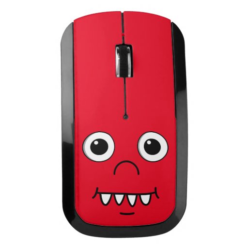 Funny Cartoon face Wireless Mouse | Zazzle