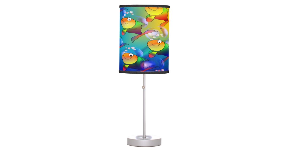 Funny cartoon fish table lamp | Zazzle