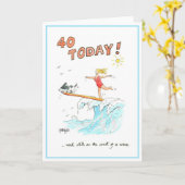Funny cartoon greeting card - 40 today | Zazzle
