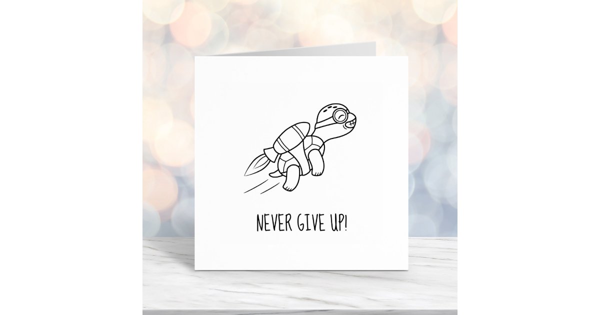 Funny Cartoon Jetpack Turtle Motivational Self-inking Stamp | Zazzle