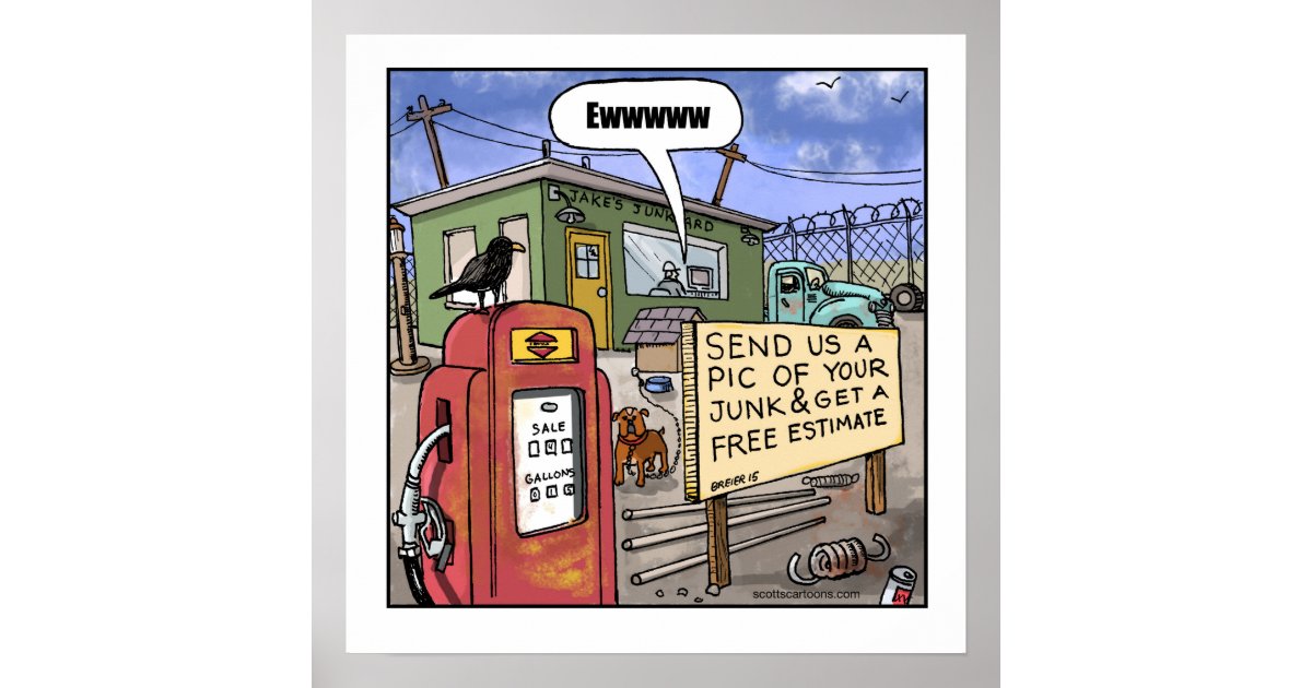Funny Cartoon Poster- Junk Poster | Zazzle
