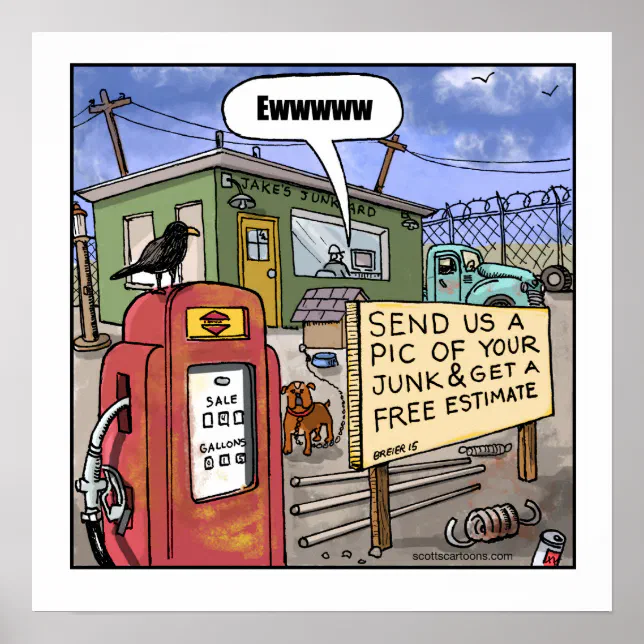 Funny Cartoon Poster- Junk Poster | Zazzle