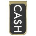 Funny Cash Dollar Sign Gold Finish Money Clip | Zazzle