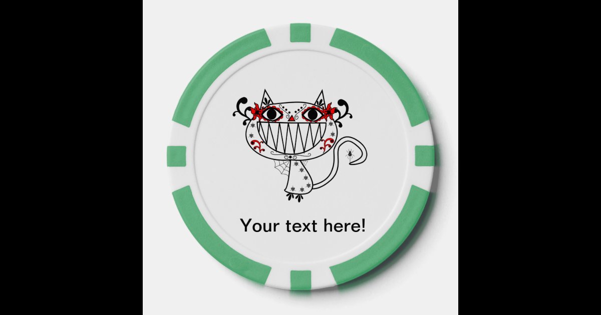 Funny cat cartoon poker chips | Zazzle
