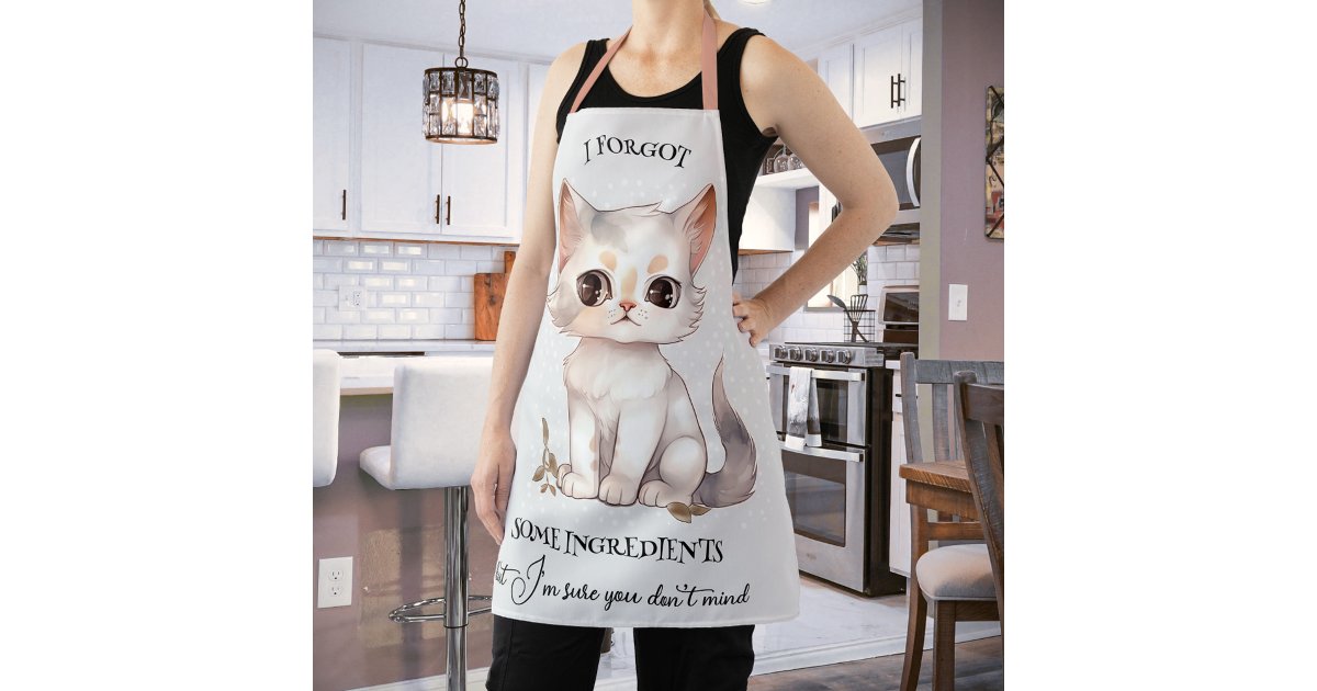 Funny Cat Cute Grandma Apron | Zazzle