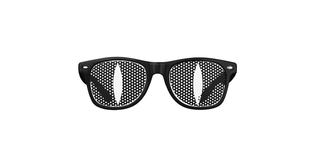 Funny Cat Eyes Glasses (BLACK) | Zazzle