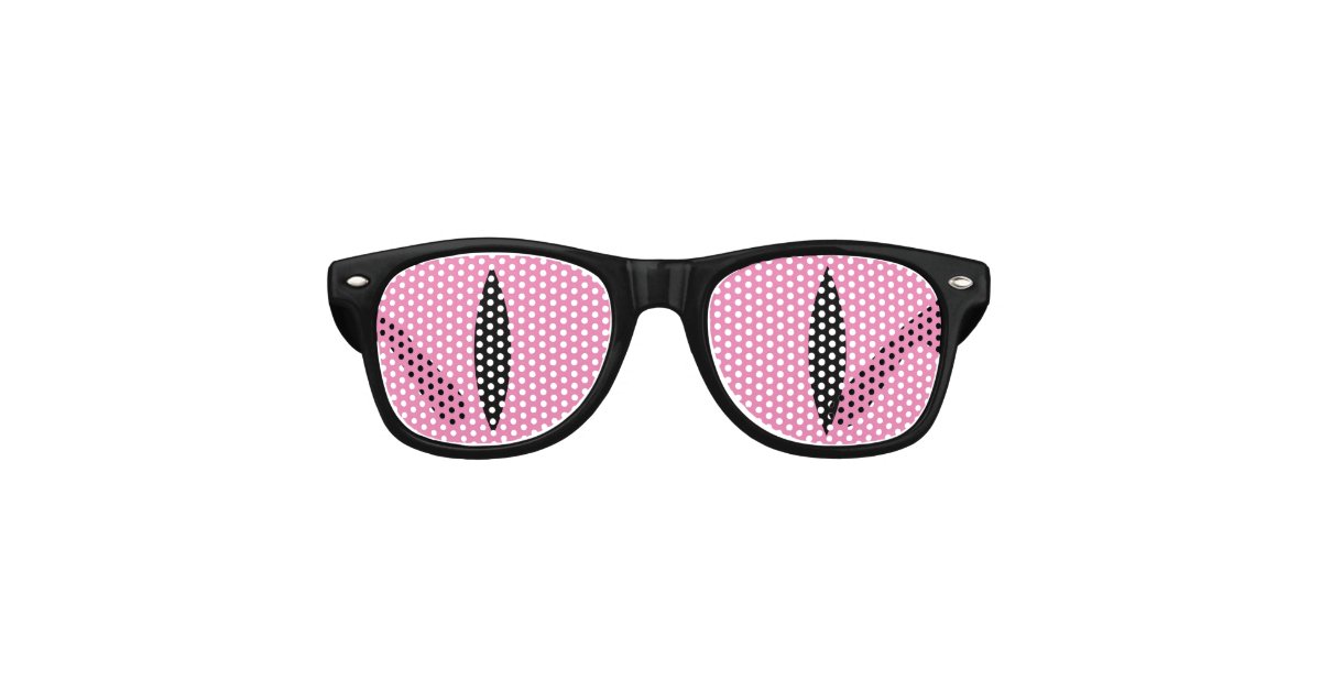 Funny Cat Eyes Glasses (Pink) | Zazzle