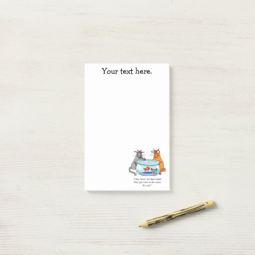 Funny Cat Humor Post-it Notes | Zazzle