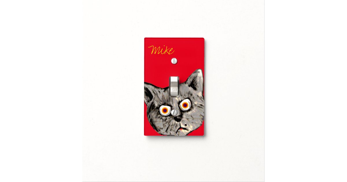 funny cat light switch cover | Zazzle