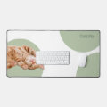 Funny Cat Personalized Desk Mat | Zazzle