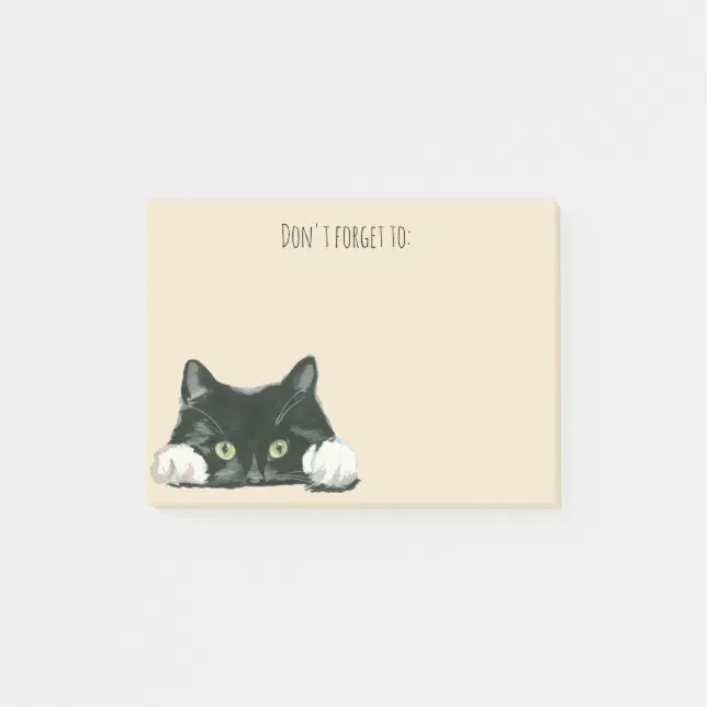 funny cat post it notes black cat | Zazzle