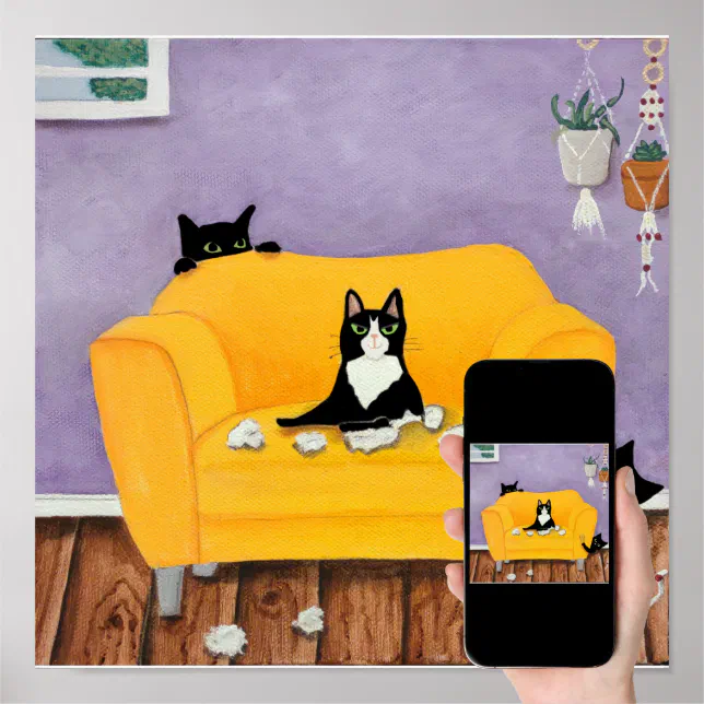 Funny Cat Poster Why We Cant Have Nice Things Zazzle