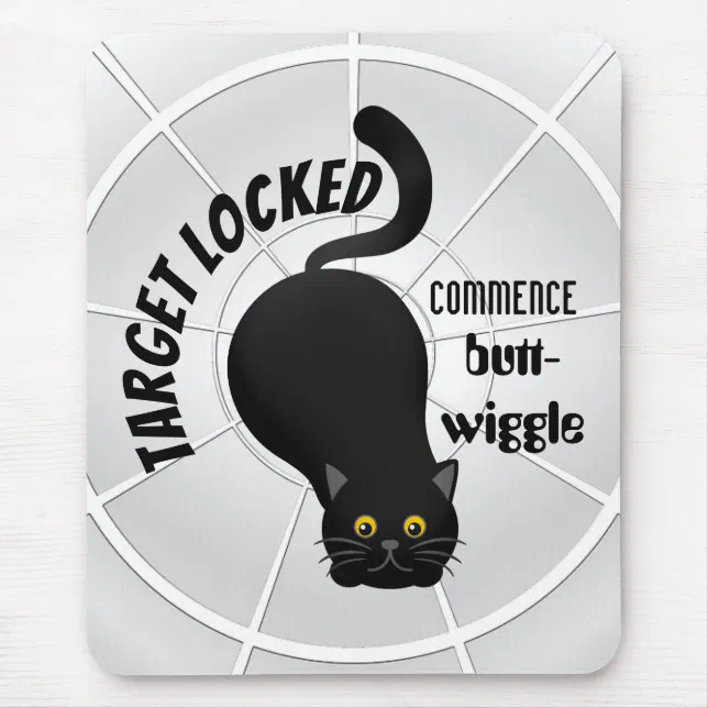 Funny Cat Ready to Pounce Mouse Pad | Zazzle