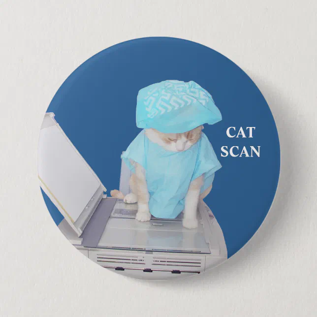 Funny Cat Scan Pin | Zazzle