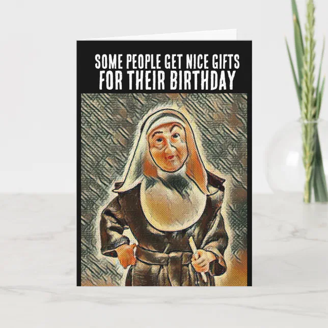 FUNNY CATHOLIC NUN BIRTHDAY CARD CARDS | Zazzle