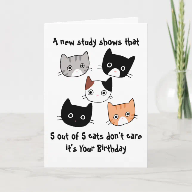 Funny Cats Birthday, cat loving friends birthday Card | Zazzle
