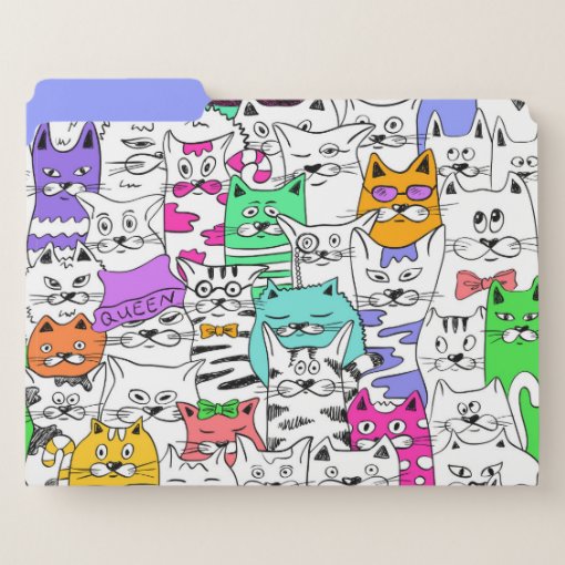 Funny Cats File Folder | Zazzle