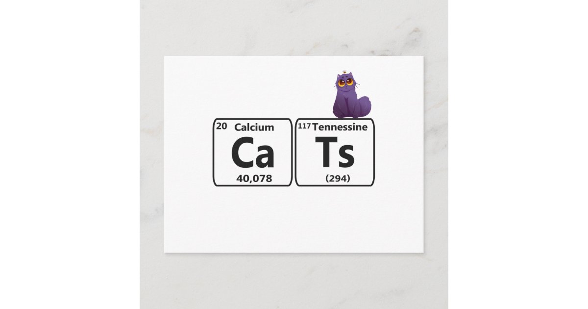 Funny Cats Periodic Table Elements Funny Science T Postcard | Zazzle