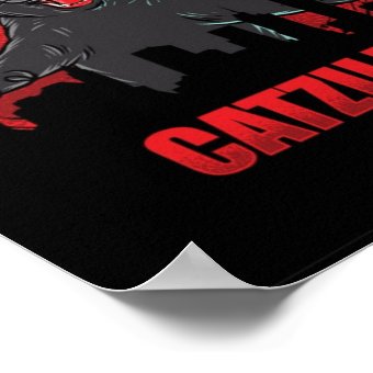 Funny Catzilla Poster | Zazzle