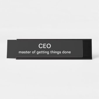 Funny CEO Desk Name Plates | Zazzle
