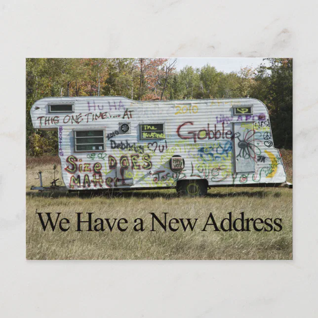 Funny Change of Address Card - Graffiti Trailer | Zazzle